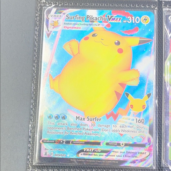 Pokemon | Toys | Pokemon Surfing Pikachu Vmax Card Yellow And Blue ...